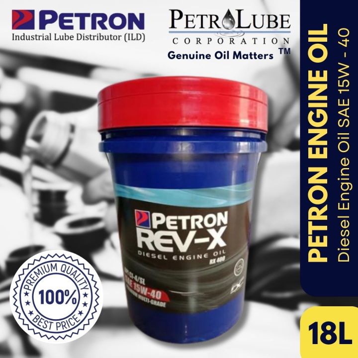 Petron Rev X RX400 SAE 15W40 Diesel Engine Oil Premium Multigrade for ...