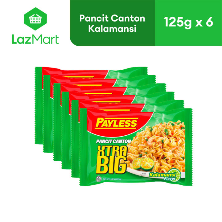 Payless Xtra Big Pancit Canton Kalamansi 125g - Pack of 6 | Lazada PH