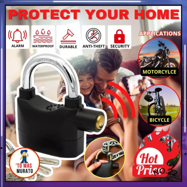 building ♫GateSecure Wireless Anti-Theft Alarm Padlock Door Lock Kadena ...