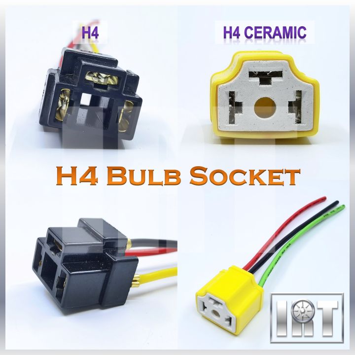 H4 HB2 9003 Bulb Ceramic Socket Car Headlamp Spotlight Light Lamp Cable ...