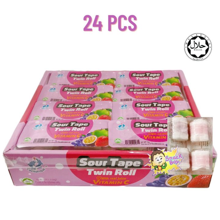 24pcs Twinfish Sour Tape Twin Roll | Lazada