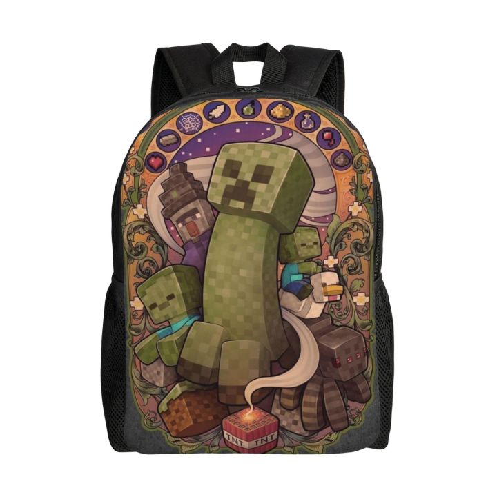 Minecraft School Bag Cartoon Backpack Fashion Boys Bag Student ...