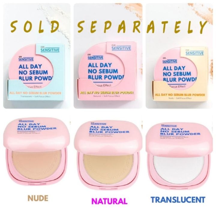 NEW Dr. Sensitive All Day No Sebum Blur Powder, Pressed Powder | Lazada PH