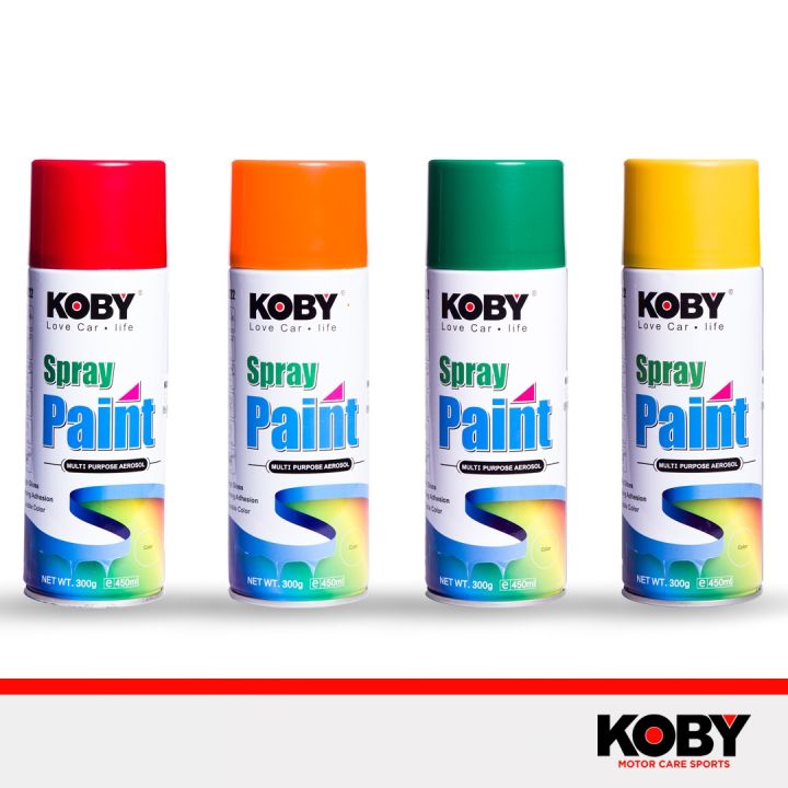KOBY FLUORESCENT SPRAY PAINT 450ML (4 COLORS) | Lazada PH