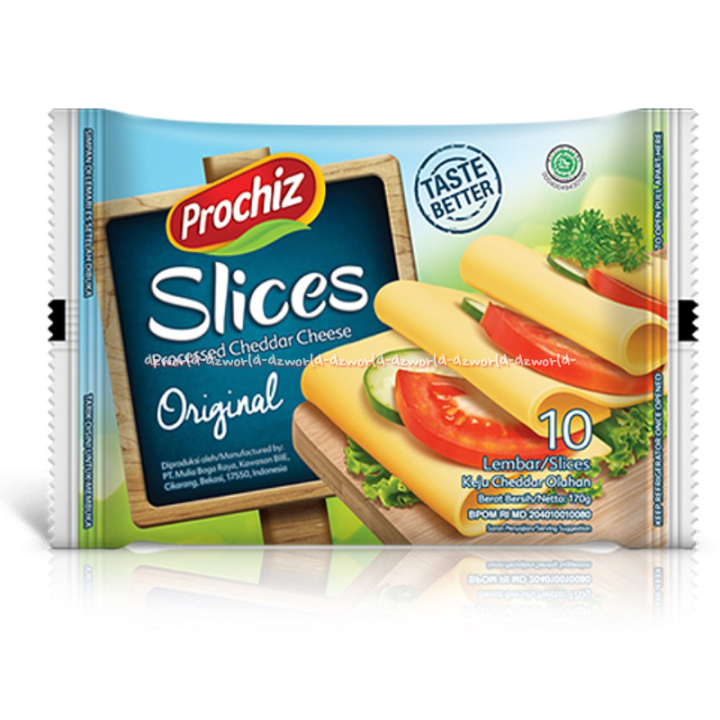 Prochiz Slice Original 10pcs Processed Cheddar Cheese Keju lembaran ...