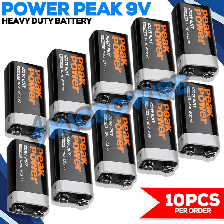 MW Original 9V battery Peak Power 9 Volts 9 Volt (10PCS) | Lazada PH