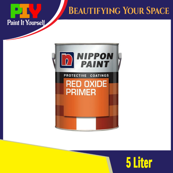 Nippon Paint Red Oxide Primer Cat Besi Undercoat - 5 Liter | Lazada