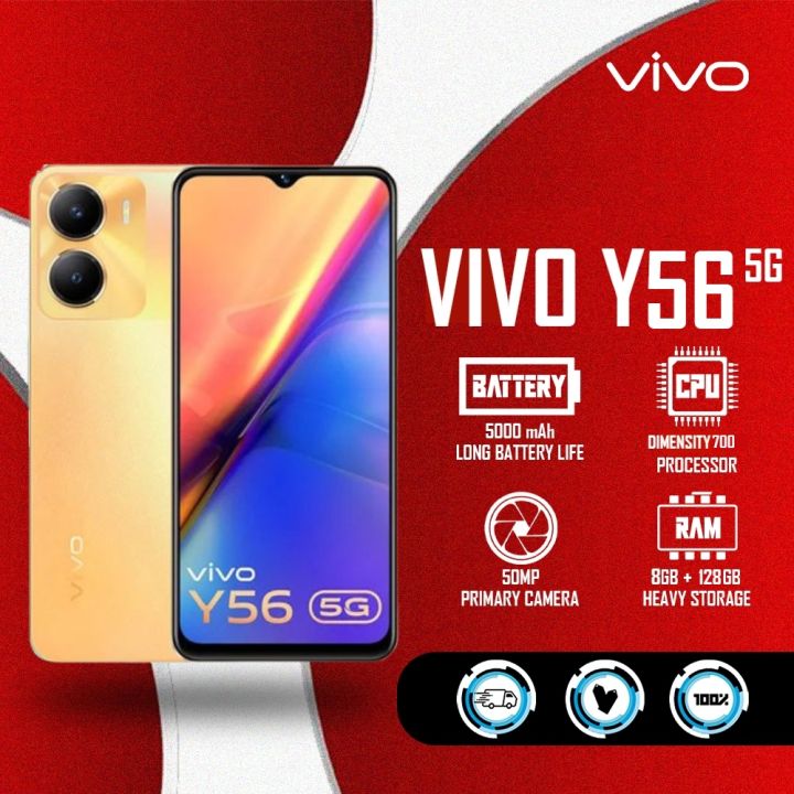 VIVO Y56 5G Cellphone 8GB RAM+128GB ROM | 6.58" Full HD+ Display | 50MP ...