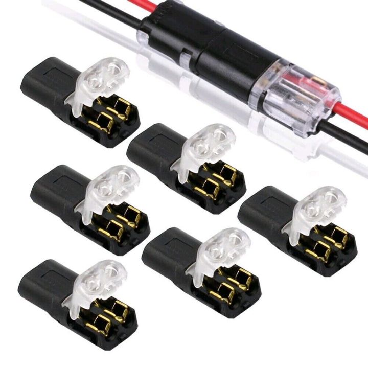 เขื่อมสายไฟ Fast and Easy Pluggable Wire Connectors 2 Pin Quick Splice ...
