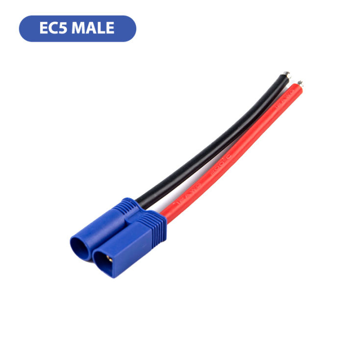 Maoyuanxing EC2/EC3/EC5ชายคอนเนคเตอร์ตัวเมียสายเคเบิ้ลทรงหางหมูสายซิลิโคน RC Lipo แบตเตอรี่ ...