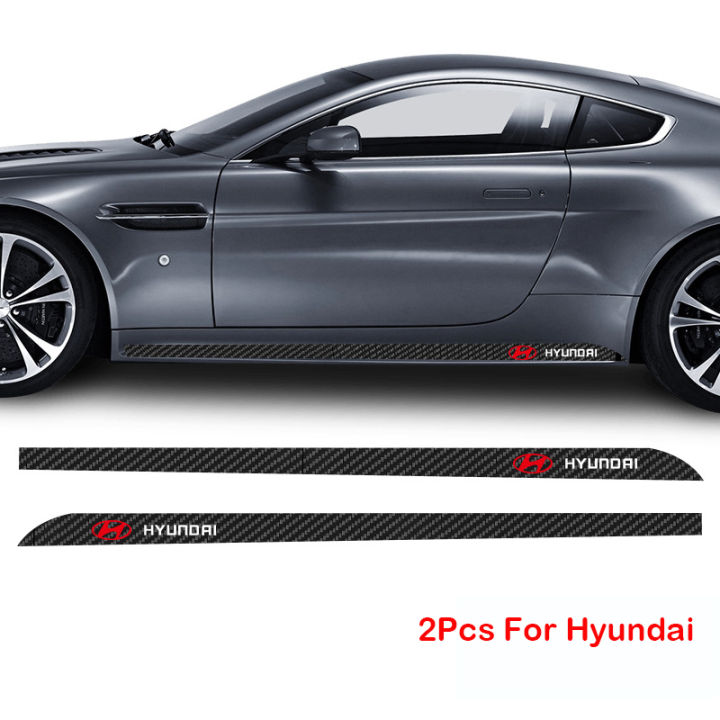 2Pcs Car Stickers Body Door Side Stripes Decals Sticker Car Protective ...
