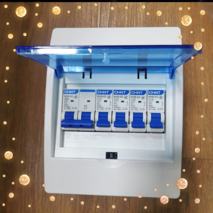 Distribution box with circuit breaker CHINT 6-way combination set ...