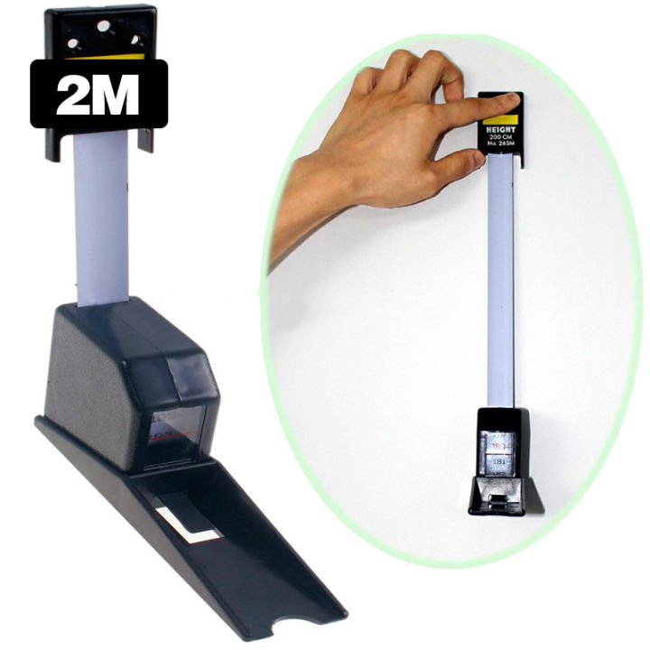 2M Wall Mounted Height Meter Body Height Rod Tall Measure Tape Auto ...