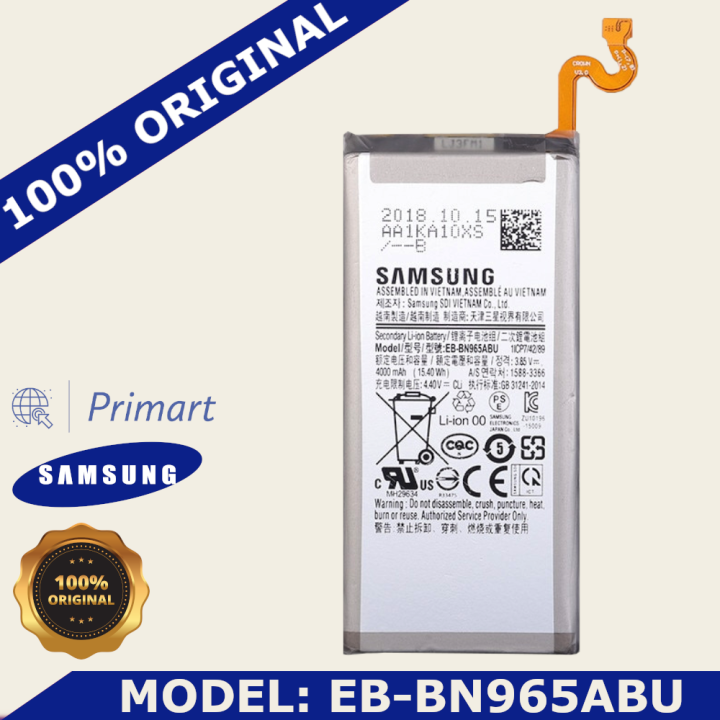 Samsung Galaxy Note 9 Sm N9600 N960 Eb Bn965abu Battery Lazada Ph