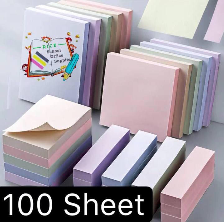 Toys Morandi Plain Mixed Color Sticky Note School/Office Supplies ...
