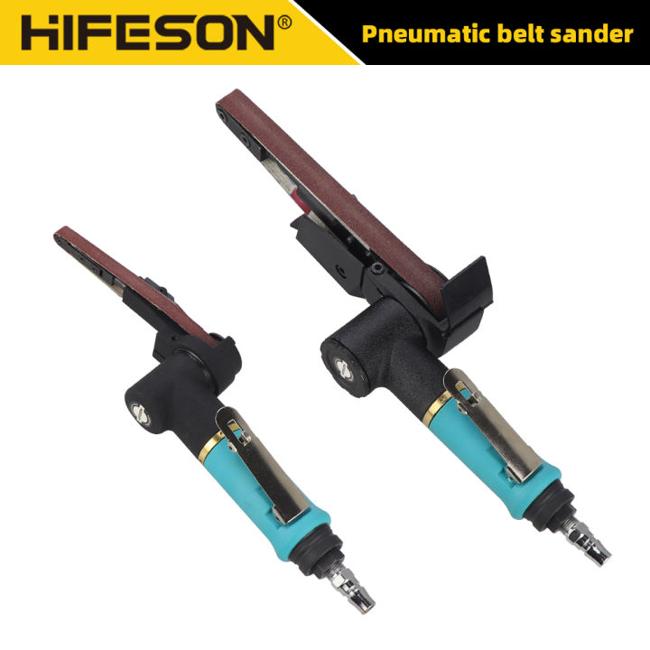 HIFESON 10mm 20mm Pneumatic Belt Grinder Air Belt Sander Air Angle ...