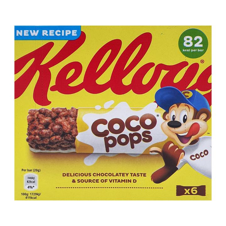 Kellogg's Coco Pops Cereal Milk Bars Multipack (6X20G) by Atasco ...