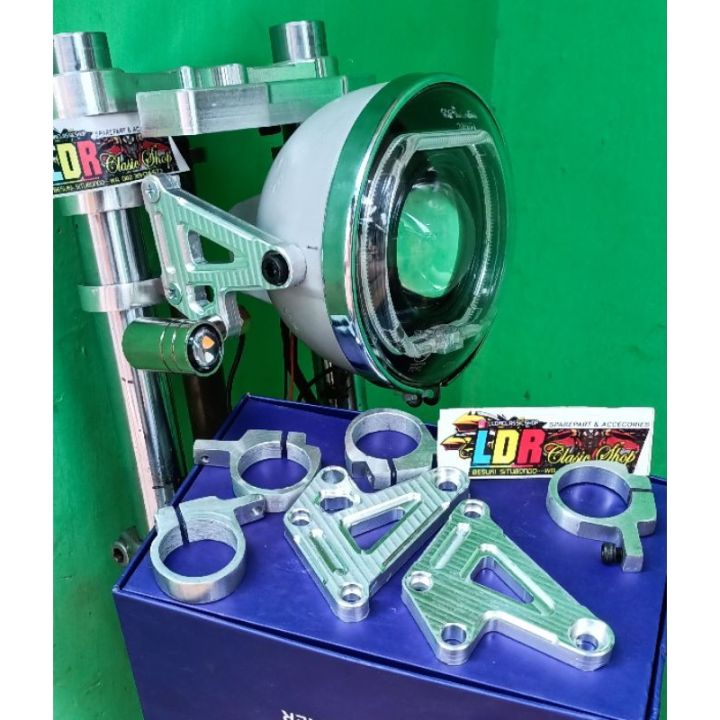 kupingan Lampu depan Shok Ninja Tipe K5 CNC T6 | Lazada Indonesia