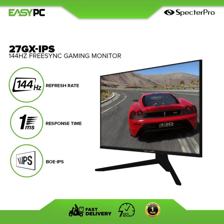 SpecterPro 27GX IPS 27 " Gaming Monitor 144hz 1ms Flat Screen 1080P ...