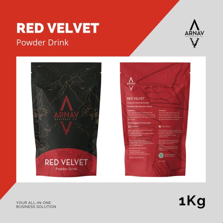 Arnav Powder Drink Red Velvet - Bubuk Minuman Red Velvet Premium Powder ...
