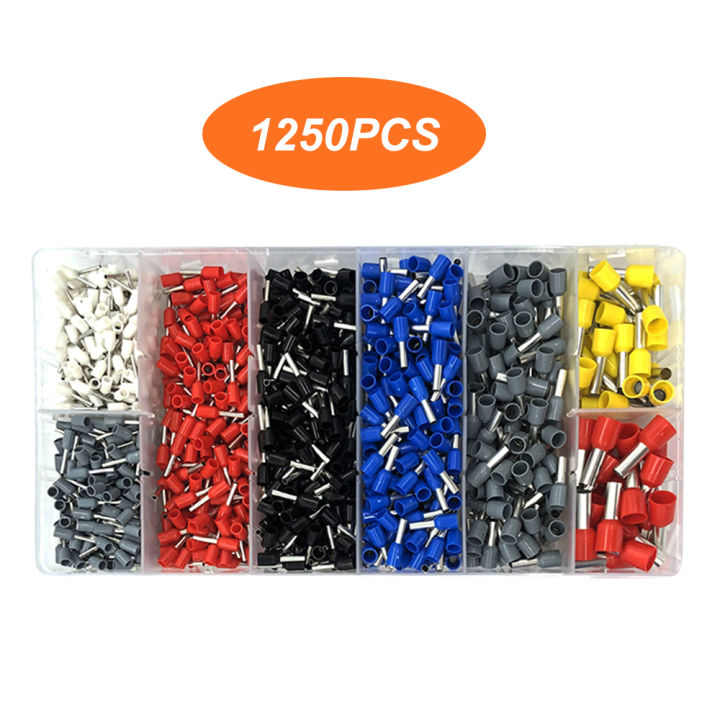 Meterk 1250pcs HSC8 6-4A Tube Type Terminal Sent in White Black Red ...