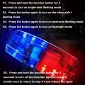 CRUSHES Rechargeable LED Shoulder Warning Light Red Blue Waterproof ...