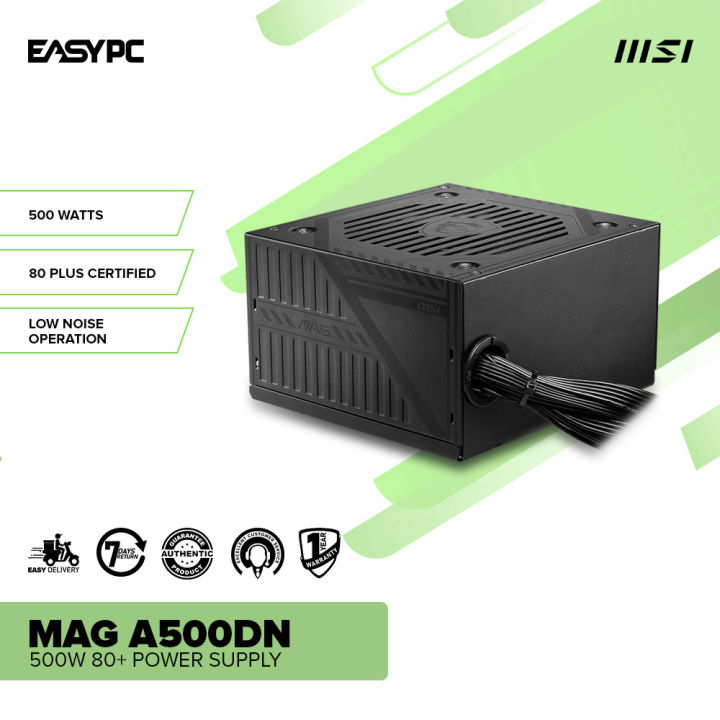 EasyPC | MSI MAG A500DN 500W / A600DN 600W 80+ Hydro Bearing Power ...