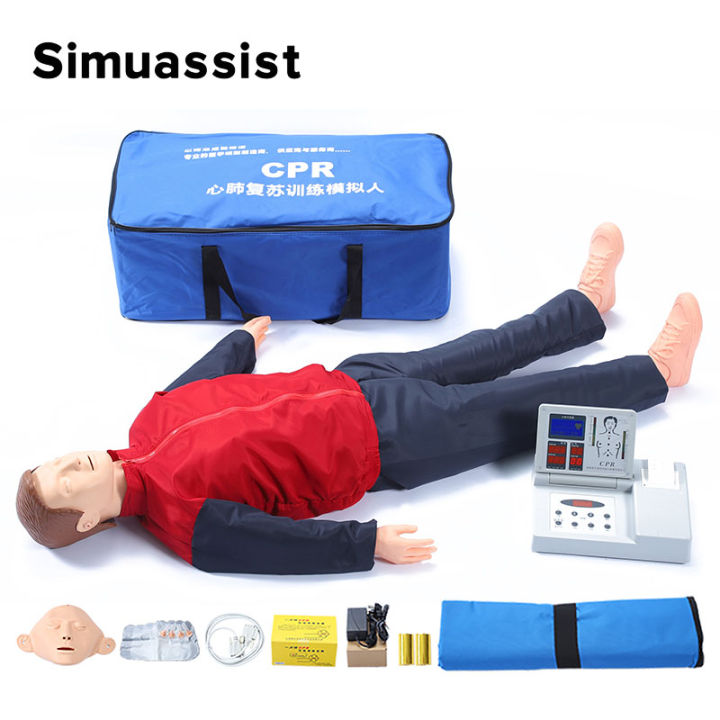 หุ่นจำลองจอแสดงผลสี LCD เต็มรูปแบบคอมพิวเตอร์สำหรับผู้ใหญ่ CPR Manikin ...