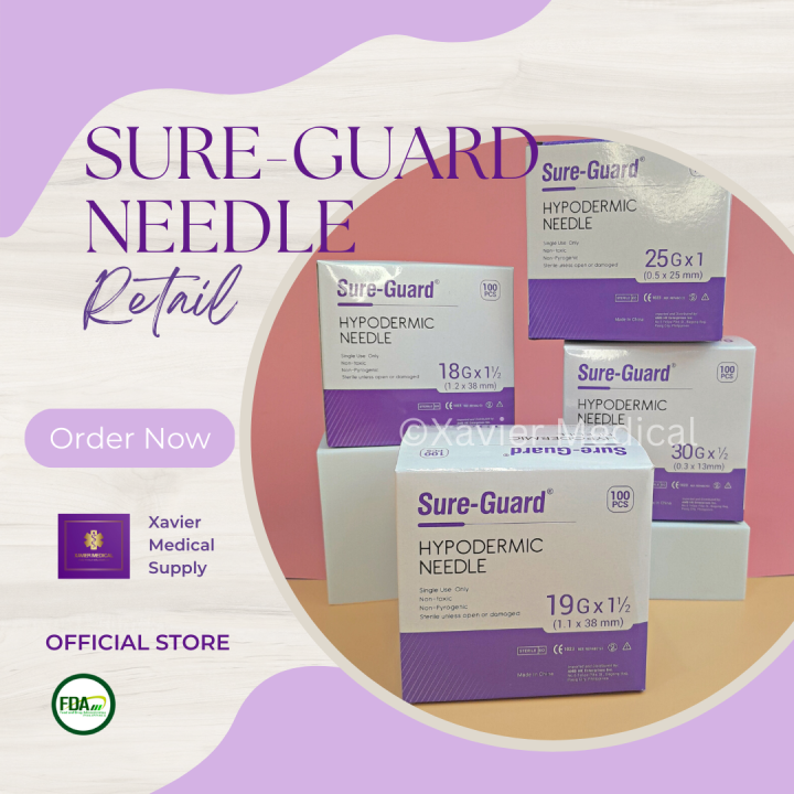 SURE-GUARD Hypodermic Needle Retail (Sold per Box) | Lazada PH