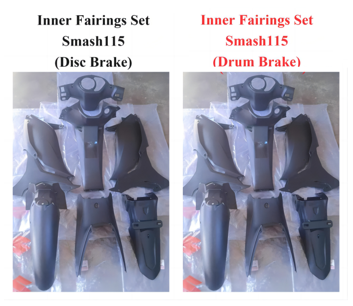 Motorcycle Inner Fairings Set ( 6 In 1 ) - Smash 115 | Lazada PH