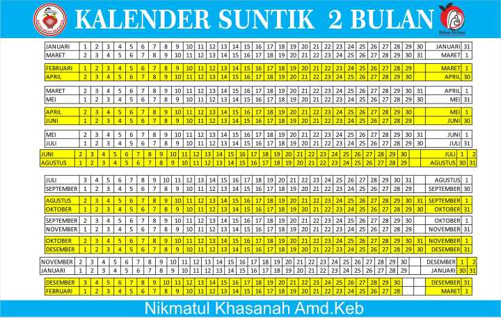 Kalender KB 2 bulan LAMINATING ukuran F4 | Lazada Indonesia