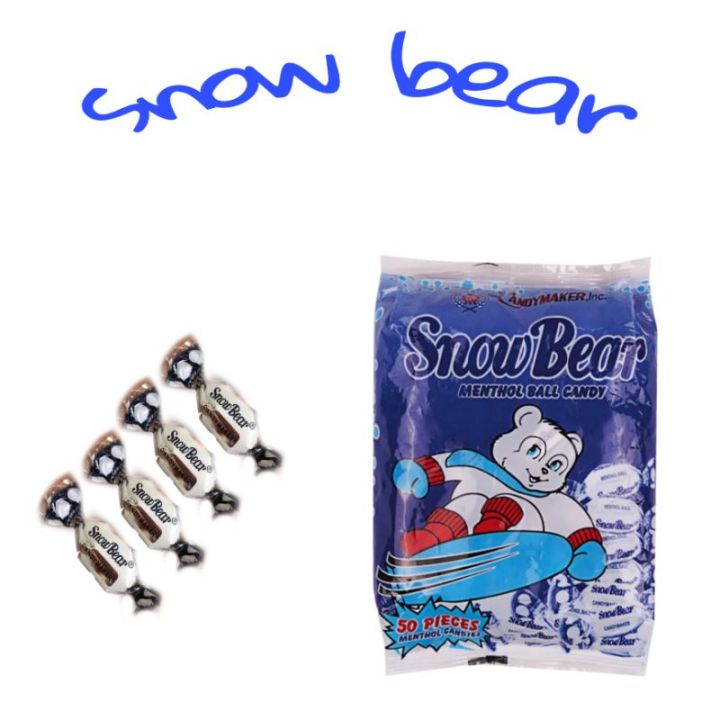 50 pcs snow bear ( snowbear candies ) menthol candy for sale. batang 90 ...