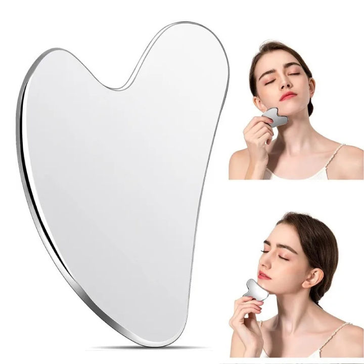 Heart Shape Gua Sha Board Stainless Steel Muscle Massage Tissue Therapy ...
