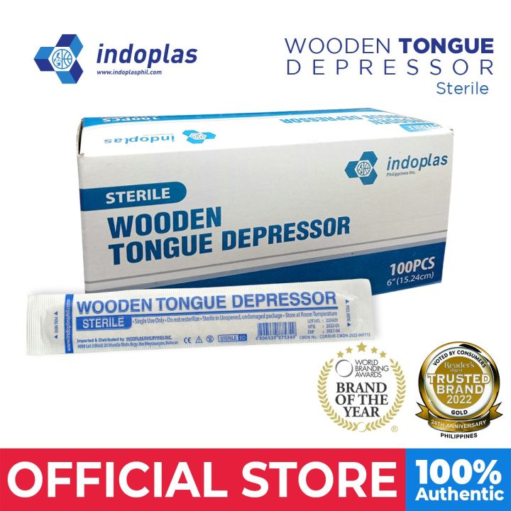 Indoplas Wooden Tongue Depressor (Sterile) | Lazada PH