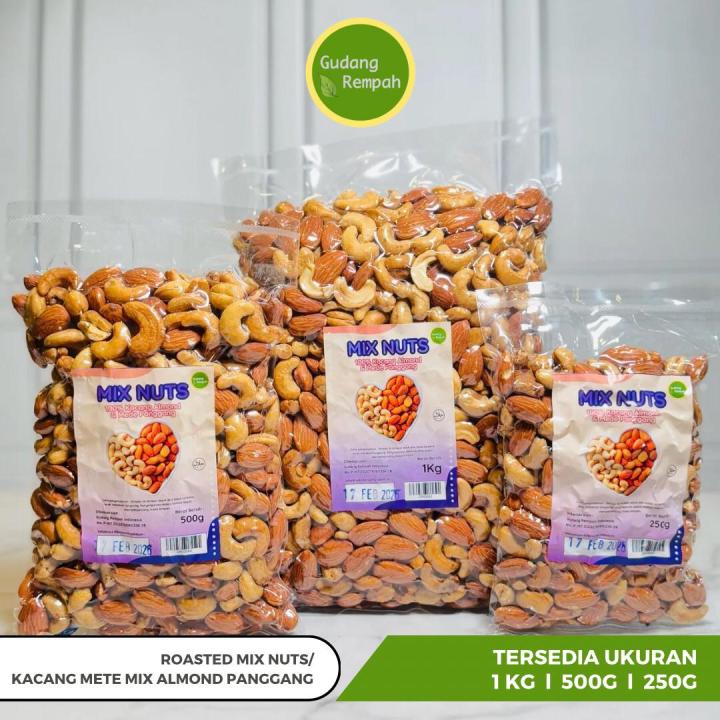 [PROMO 4.4] NEW Premium Mix Nuts Roasted Almond dan Mede Panggang ...