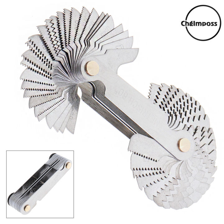 ChgImposs 51pcs 58pcs/set Durable Screw Thread Pitch Cutting Gauge Tool ...