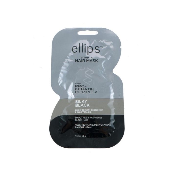 Ellips Hair Mask (Pro Keratin) Sachet Silky Black 18g | Lazada Indonesia