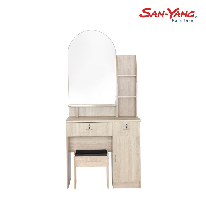 San-Yang Dresser Table with Stool 100303 Light Walnut | Lazada PH