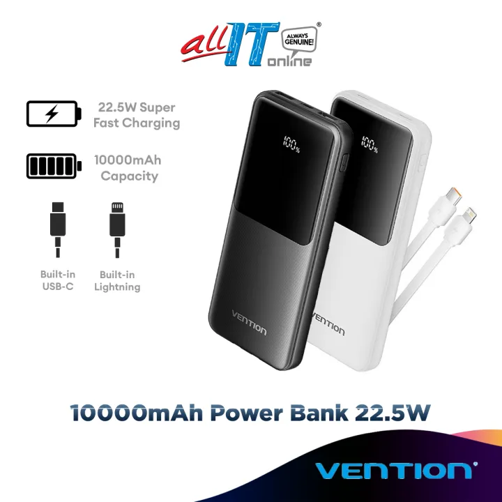 Vention 10000mAh / 20000mAh (22.5W) Fast Charging Built-in USB-C ...