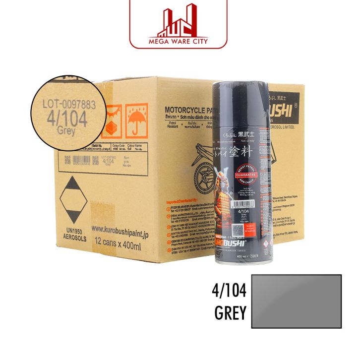 SAMURAI Spray Paint Executive Grey (04) 400ML (12 Cans/Box) Spray ...