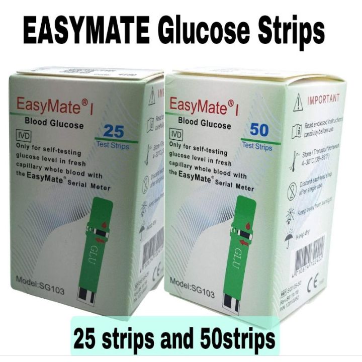 Easymate Blood Glucose Strips by 50s/25s (Sealed and always new stocks ...