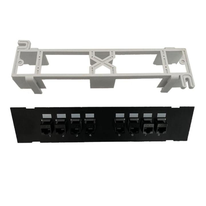 8-Port CAT6 Straight Extender Patch Panel RJ45 Networking Wall Mount ...