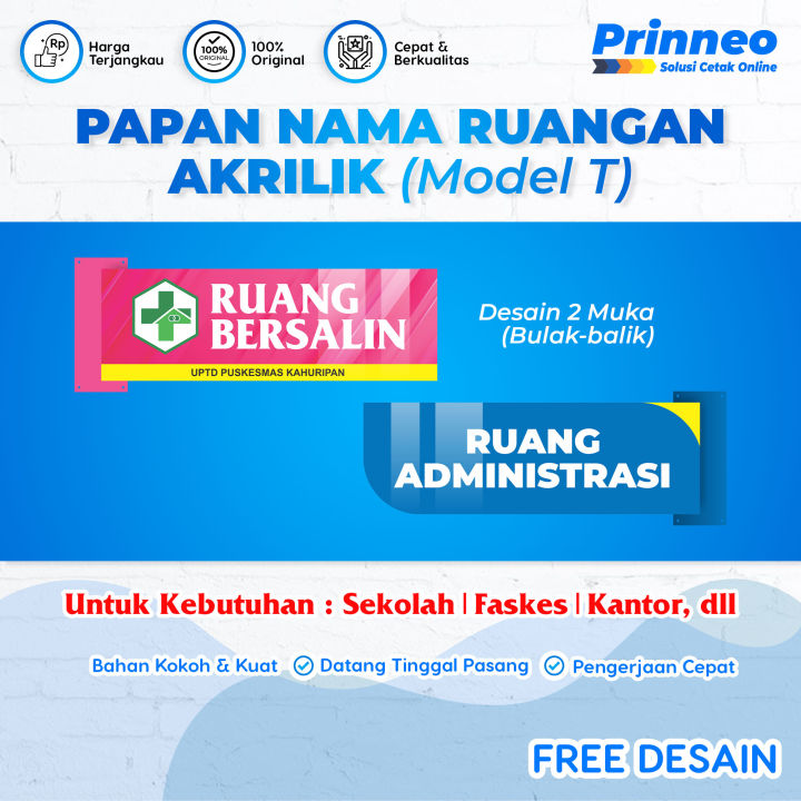 Papan Nama Ruangan Akrilik, Papan Nama Ruangan Custom, Papan Nama ...