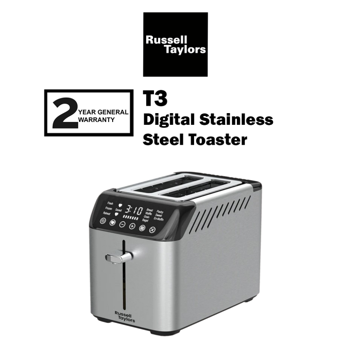 TEFAL Toaster TT6408 DIGITAL 2-slice Smart Toaster thick slice ...