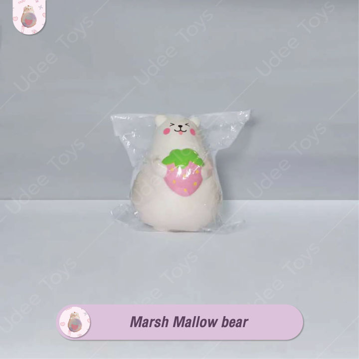 สคุชชี่ หมี มาชเมลโล่ว (สตอเบอร์รี่สีชมพู) ไอบลูม Squishy Marsh Mallow ...