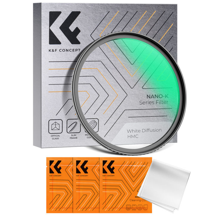 K&F Concept 49mm-82mm White Pro Mist Filter Cinematic Effect Filter ...