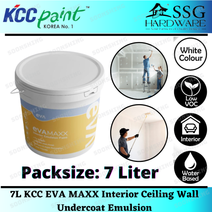 7L KCC EVA MAXX Interior Ceiling Wall Undercoat Emulsion Cat Kapur Air ...
