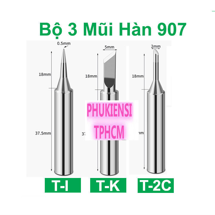 Combo 3 Mũi Hàn 900M T-K, T-I, T-IS (Dành Cho Tay Hàn Của Trạm Hàn Hakko) | Lazada.vn