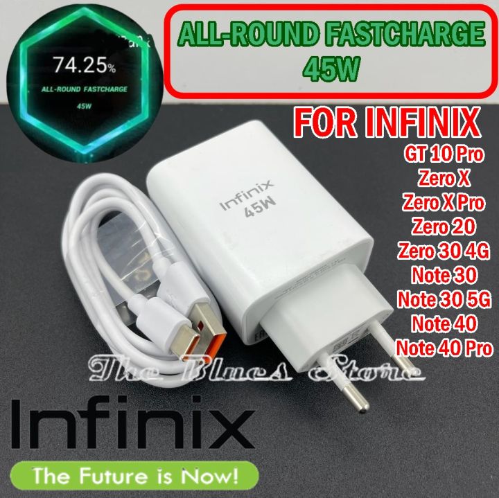 Infinix Charger 45 Watt Fast Charging Model U450XEA For Infinix GT 20 ...