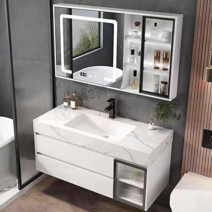Vanity Cabinet Bathroom Mirror Bathroom Cabinet Stone Plate Ceramic ...